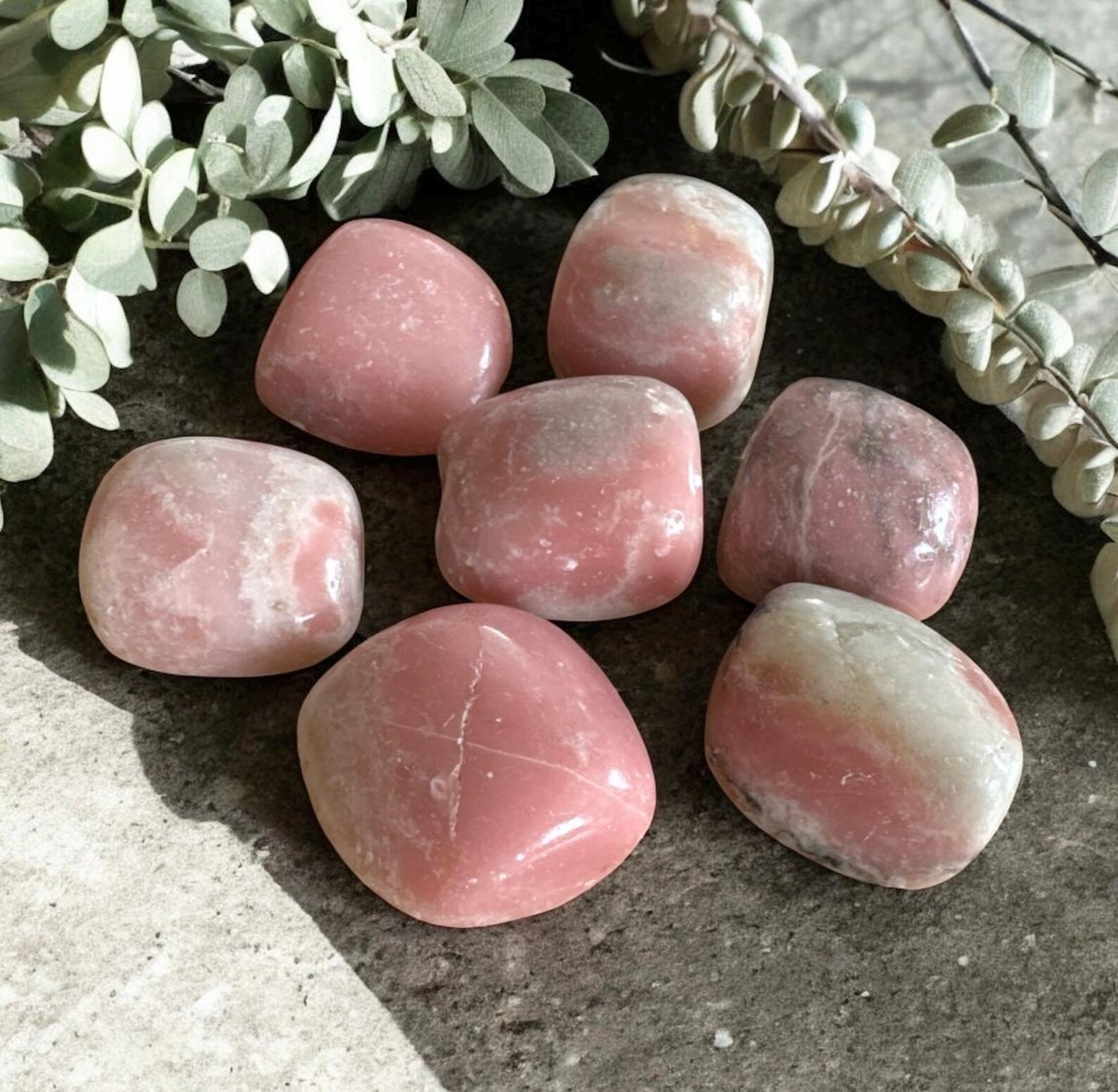 Pink Opal Tumble Stone: Emotional Comfort & Self-love Healing Crystal ...