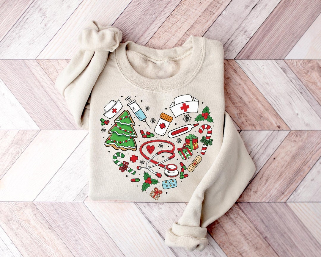 Christmas Nurse Shirt, Christmas Nursing Sweatshirt, Christmas Gifts ...