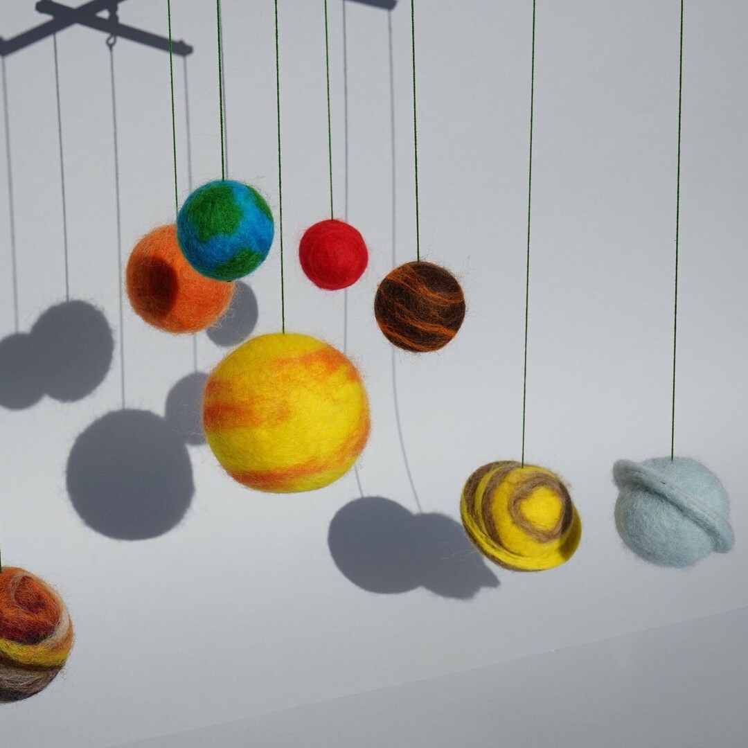 Planets and Sun Mobile, Solar System, Baby or Adult Mobiles, Floating ...