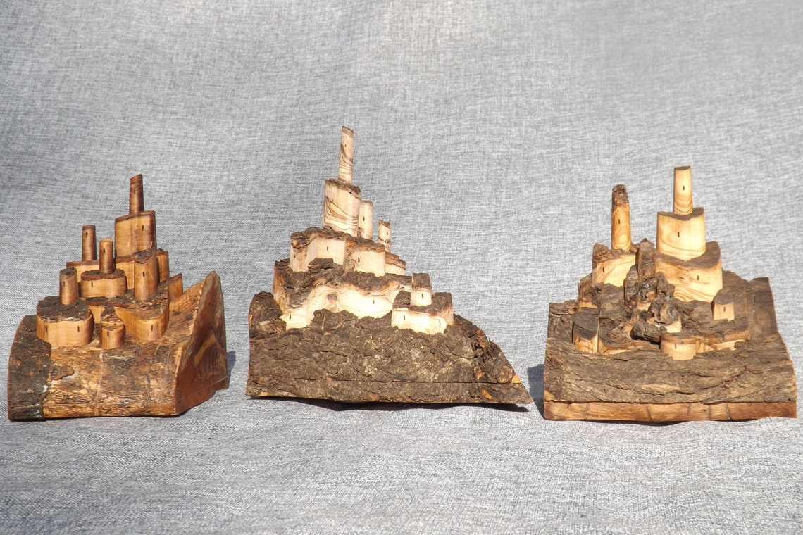 Olive Wood Pop-up Castle - Etsy