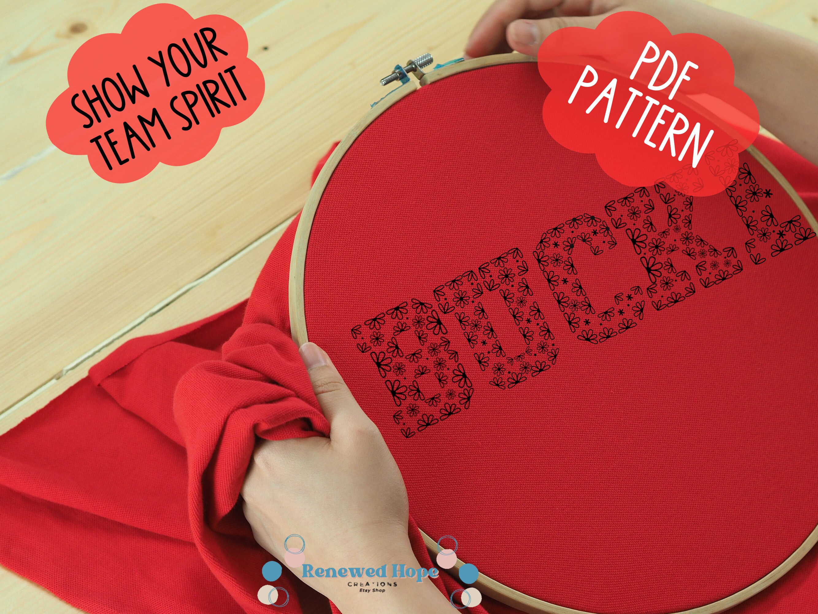Daisy Letters "buckeyes" Hand Embroidery PDF Pattern for Downloading - Etsy