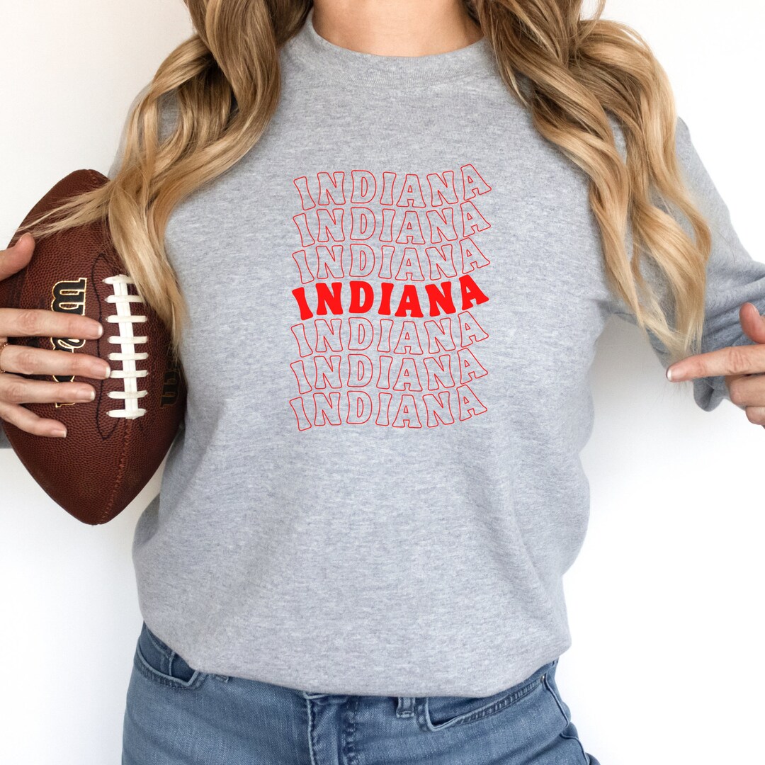 Indiana Hoosier Red and White Word Wave SVG: Digital Download - Etsy