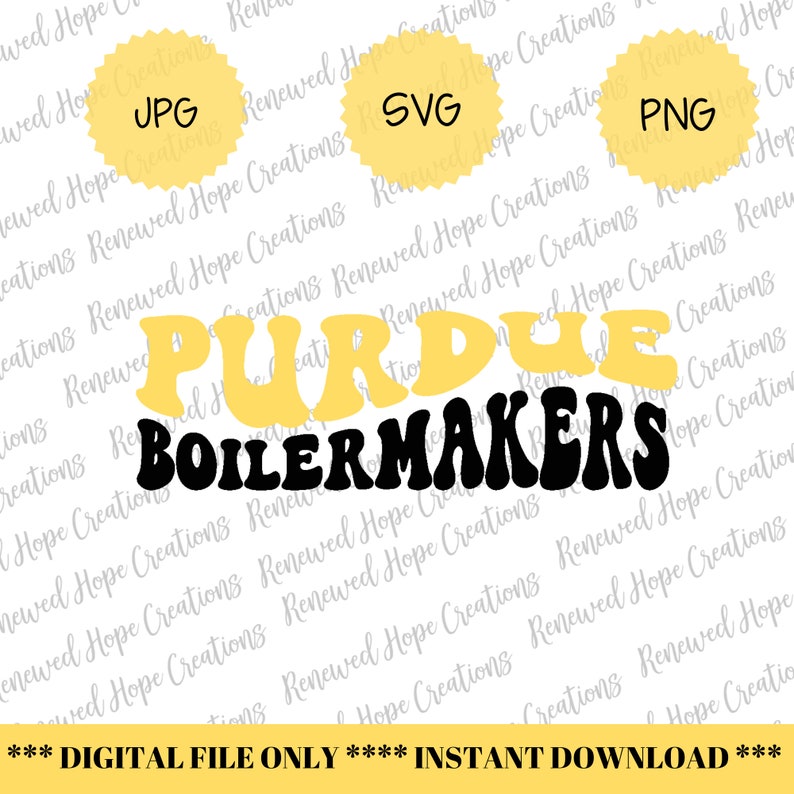 Purdue Boilermakers Groovy Font SVG: Game Day Apparel (digital Download ...