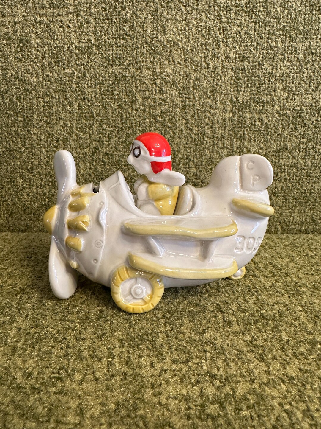 Ceramic Propeller Airplane Bank - Vintage 1970s Counterpoint - Made in ...