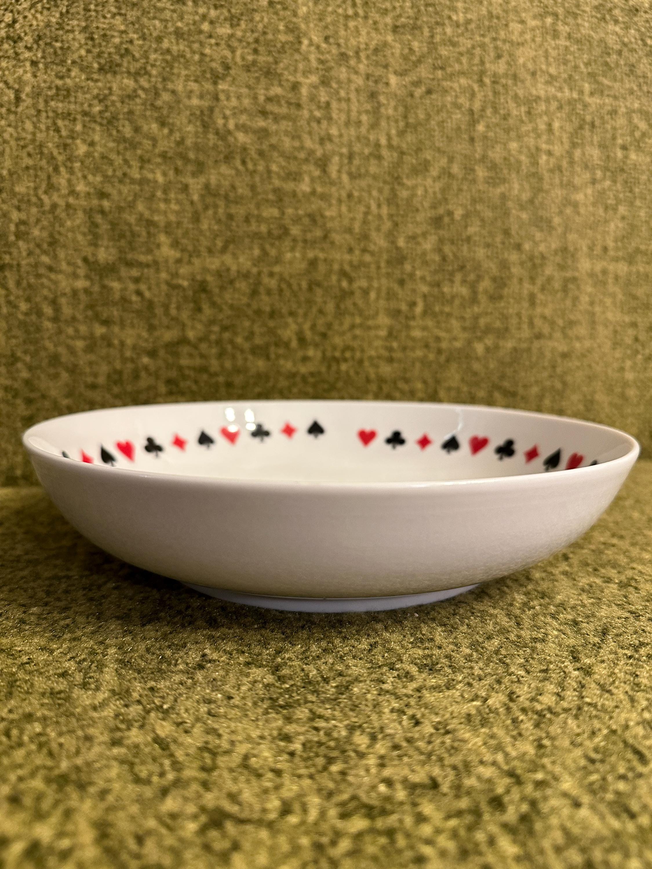 Royal Flush Playing Card Ceramic Bowl - LIKE NEW - Etsy