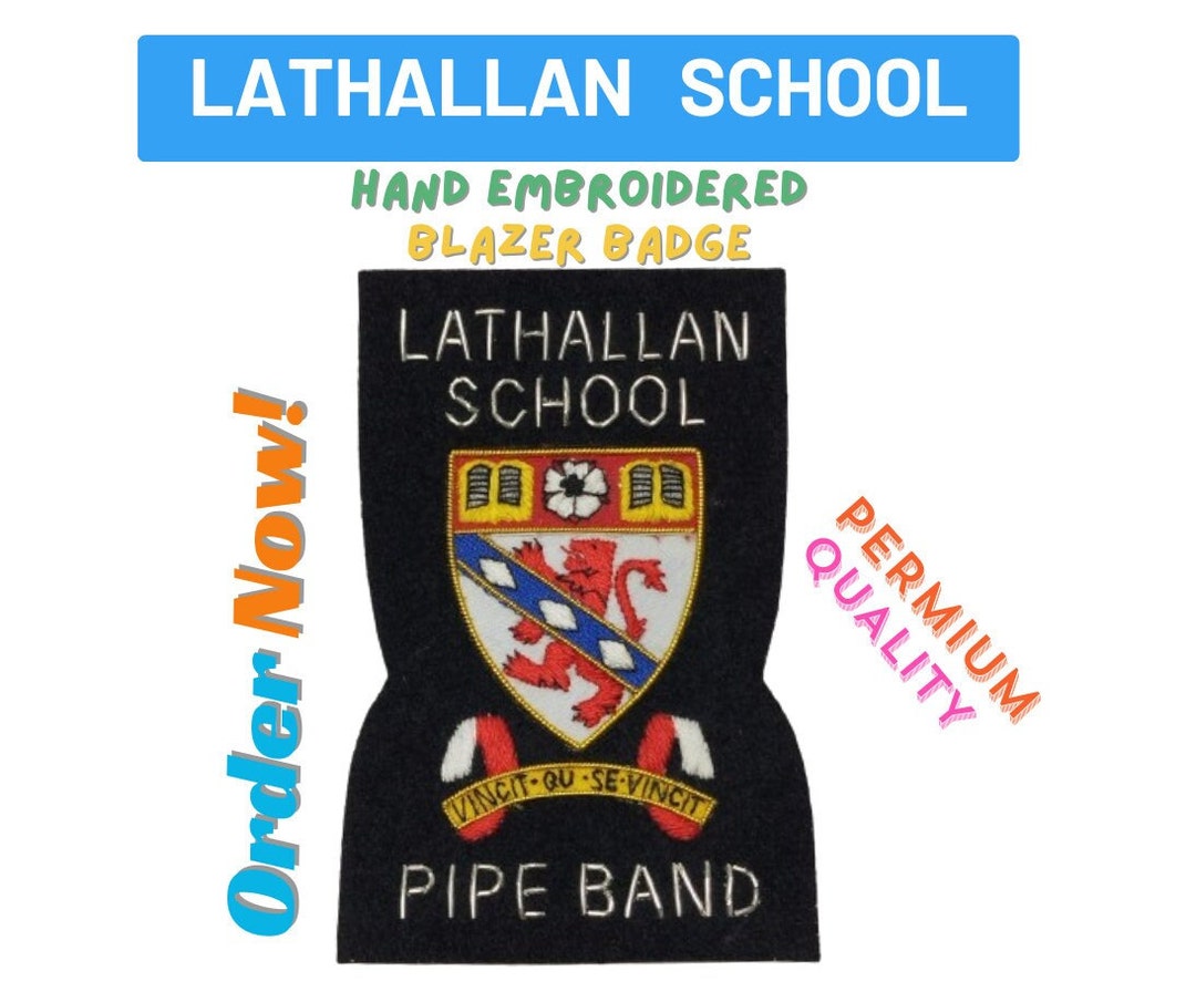 Lathallan School Hand Embroidered Blazer Badge Badges and Patches ...