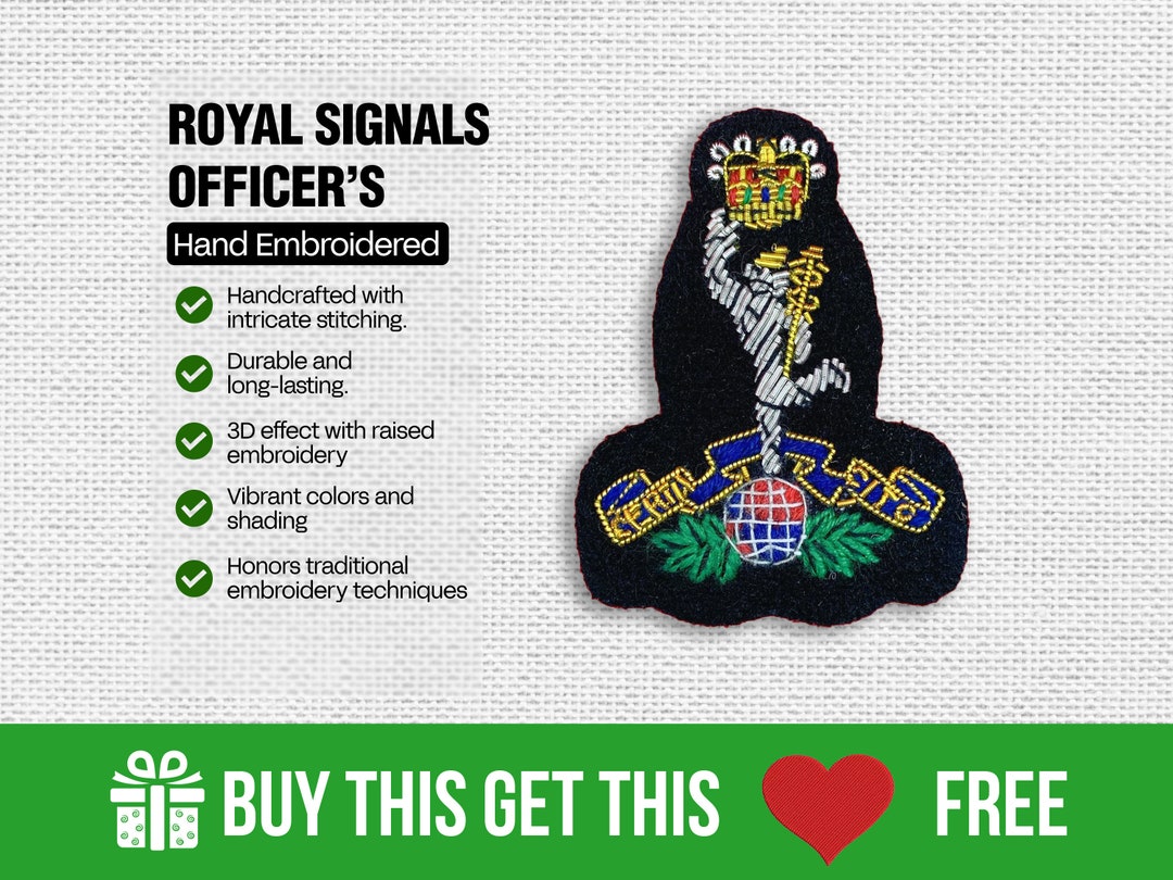 Royal Signals Officer Badge Badges and Patches Handmade - Etsy