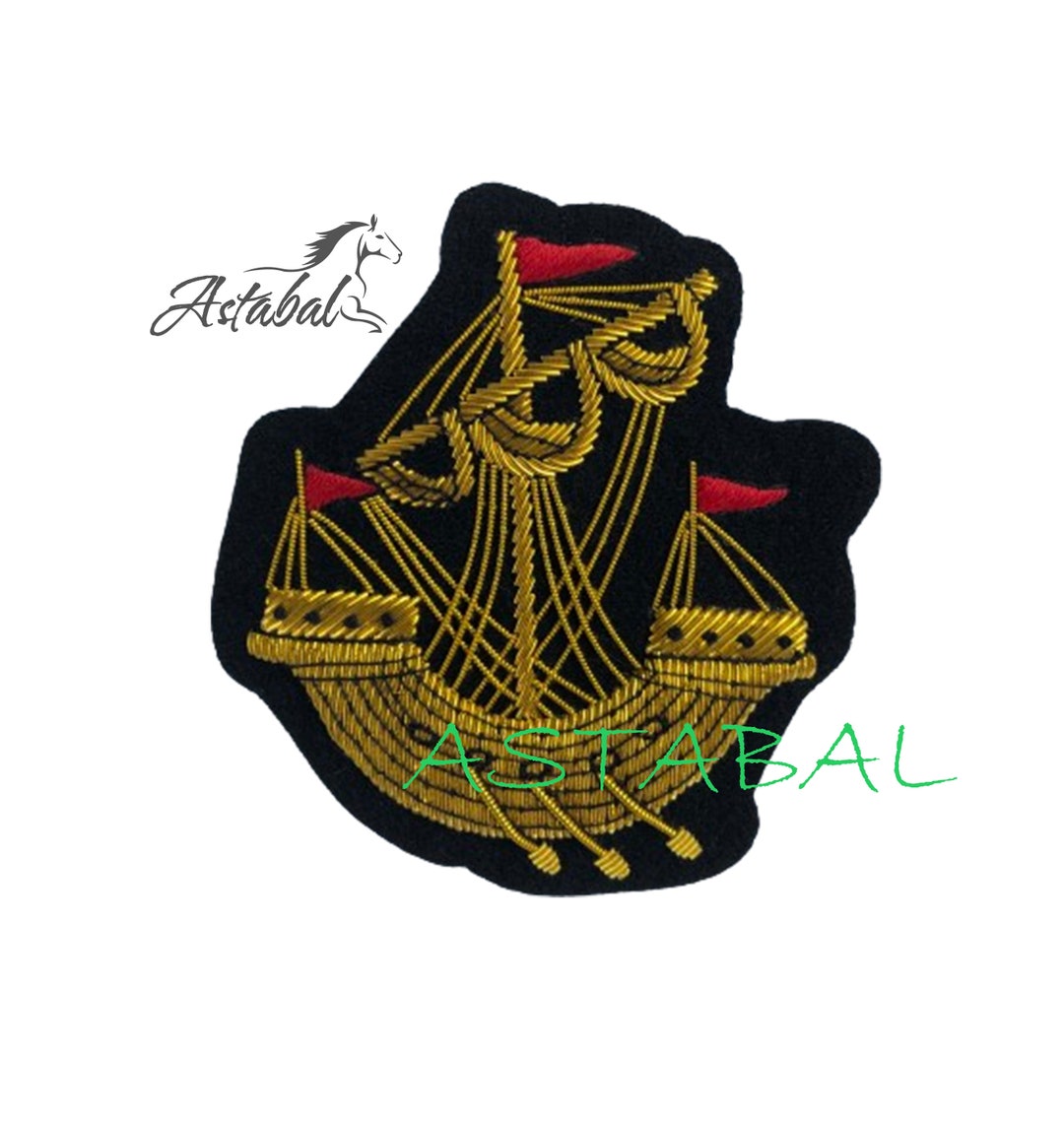 Lymphad Blazer Badge Celebrate Rowing Pride Hand-embroidered Bullion ...