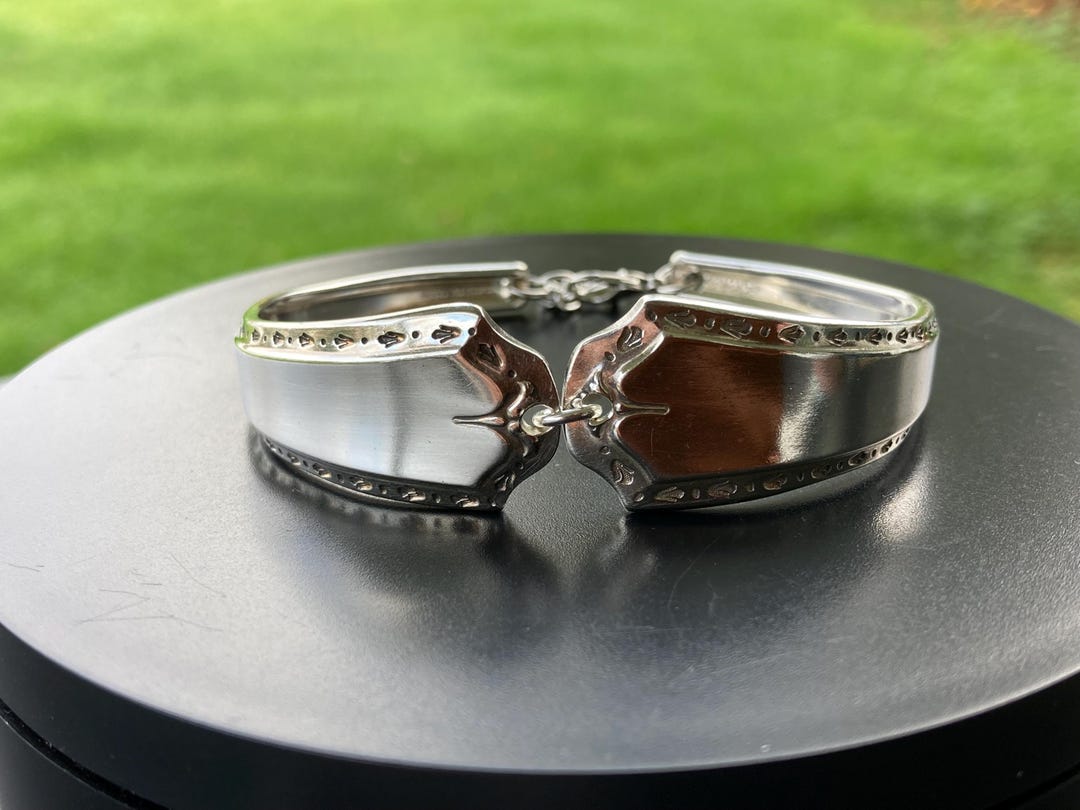Spoon Chain Link Bracelet Vintage Silver Plated - Etsy