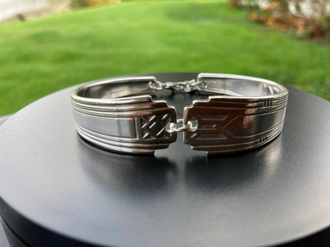 Spoon Chain Link Bracelet Vintage Silver Plated - Etsy