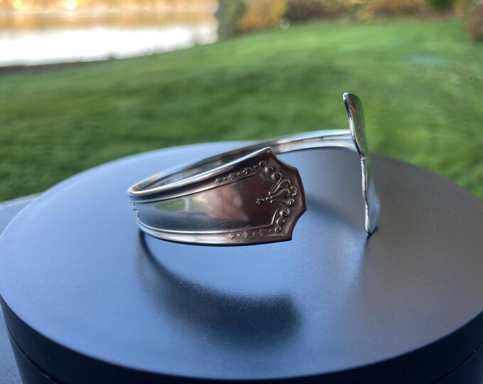 Spoon Cuff Bracelet Whale Tail Vintage Silver Plated - Etsy
