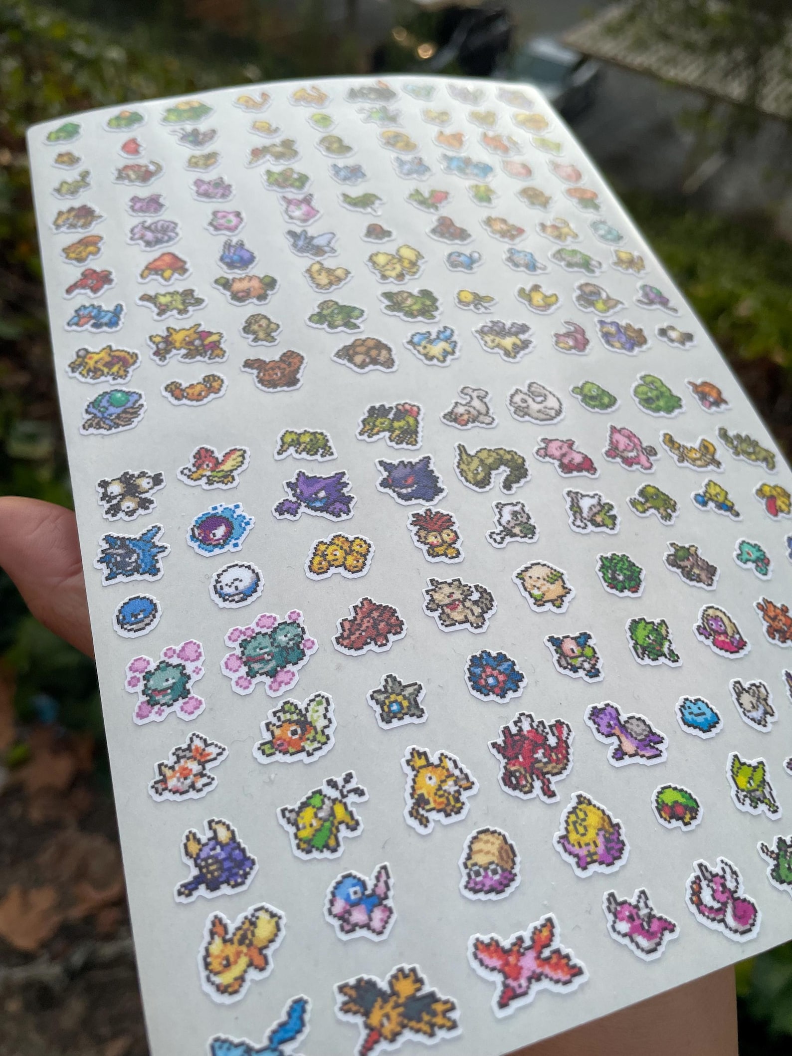 001-151 Shiny Kanto Poke Sprites | Gen 1 Shinies Mini Vinyl Stickers - Etsy