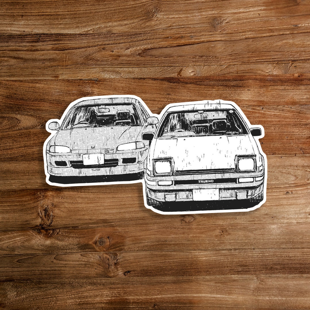 Initial D Vinyl Sticker, an Anime Sticker for Water Bottles and Laptops ...