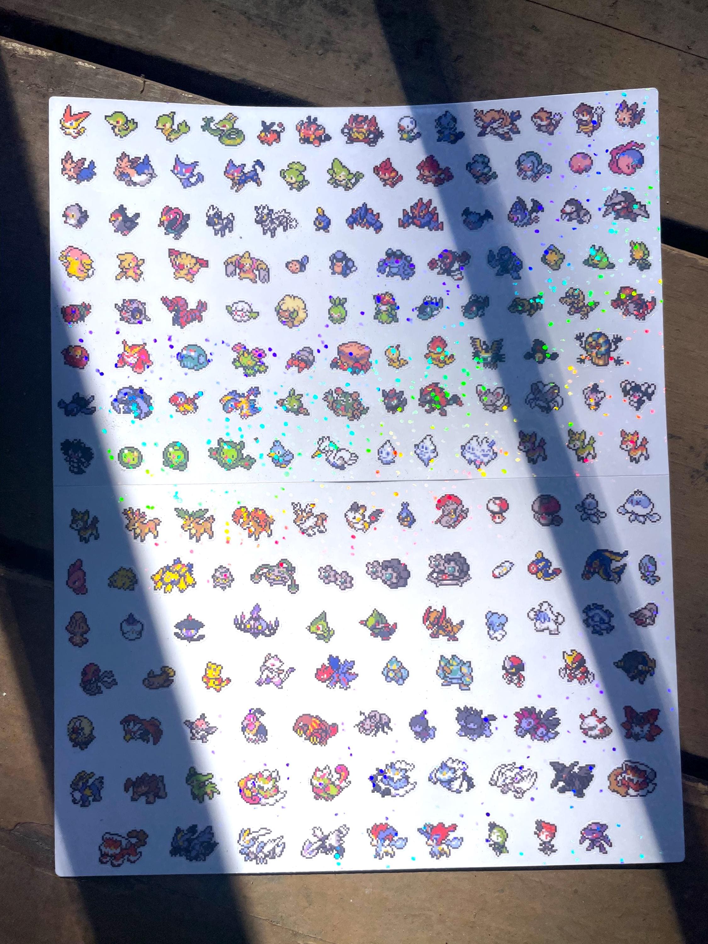 494-649 Unova Poke Sprites | Gen 5 Mini Vinyl Stickers - Etsy