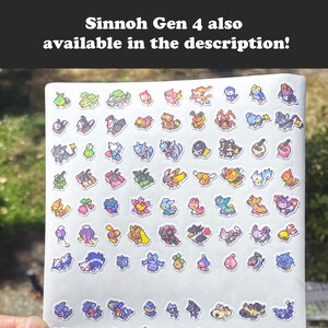 152-251 Johto Poke Sprites | Gen 2 Mini Vinyl Stickers - Etsy