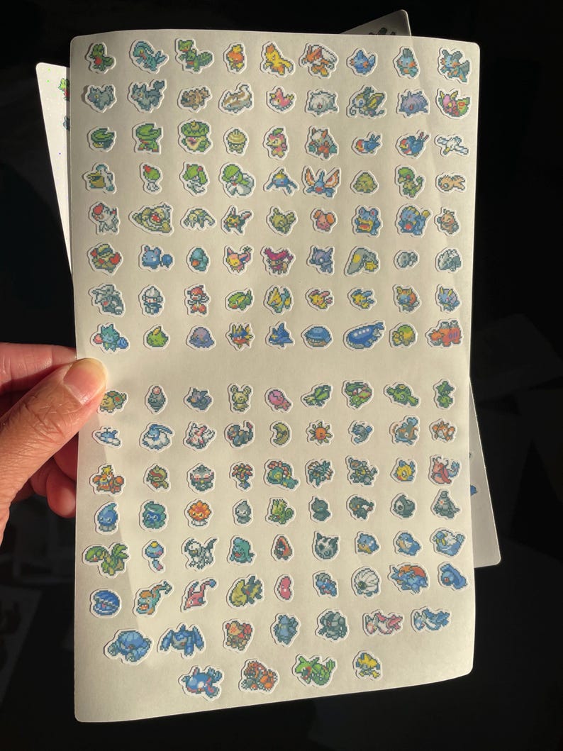 252-386 Hoenn Poke Sprites | Gen 3 Mini Vinyl Stickers - Etsy