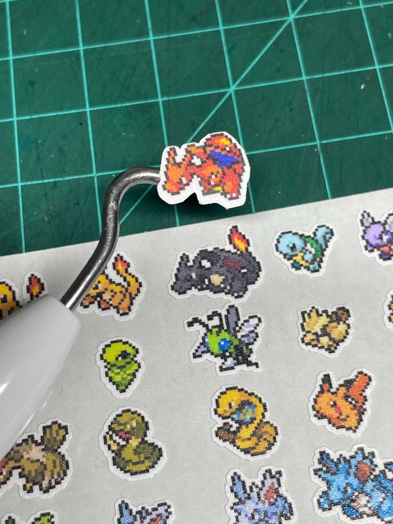 001-151 Shiny Kanto Poke Sprites | Gen 1 Shinies Mini Vinyl Stickers - Etsy