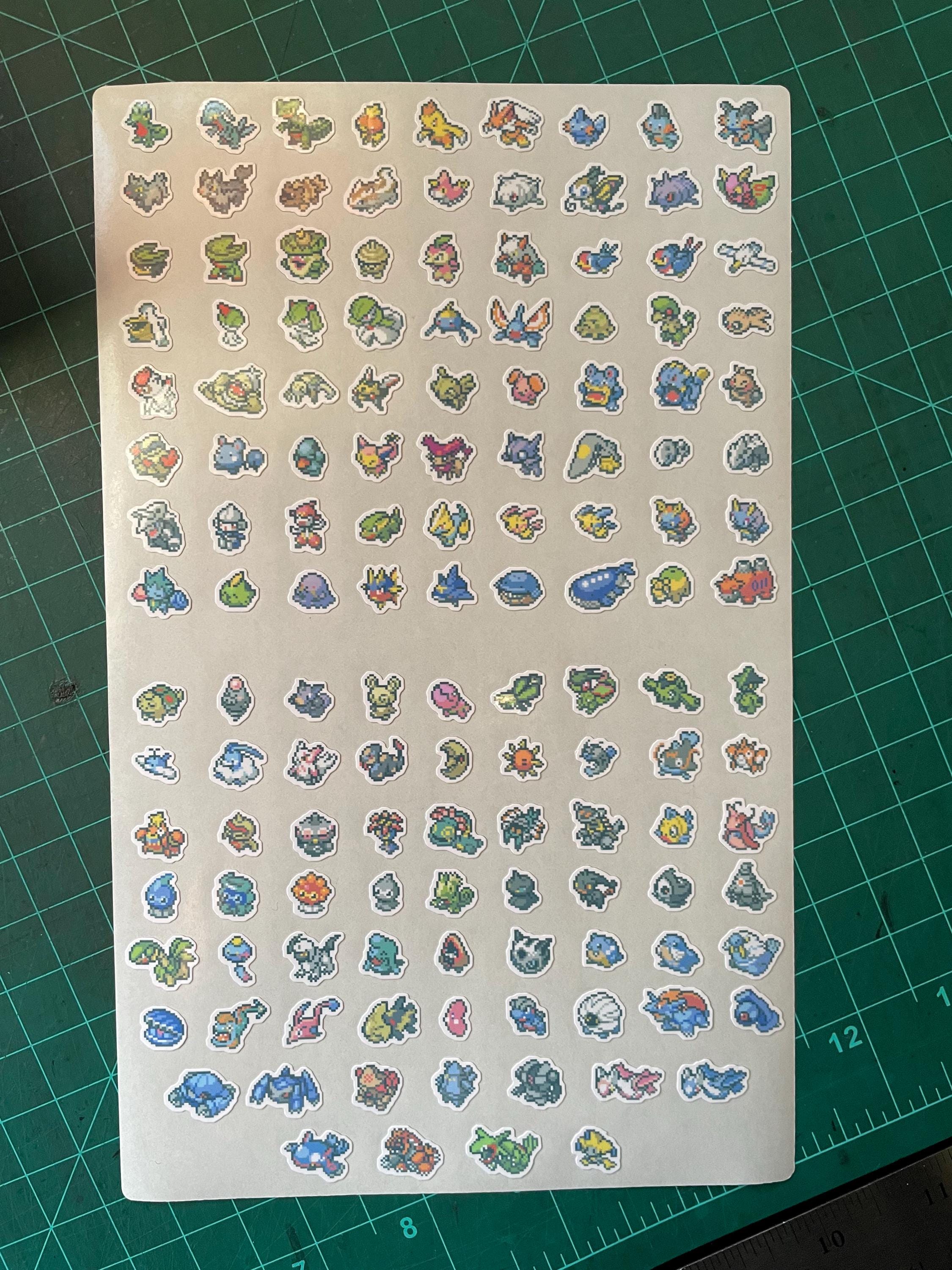 252-386 Hoenn Poke Sprites | Gen 3 Mini Vinyl Stickers - Etsy