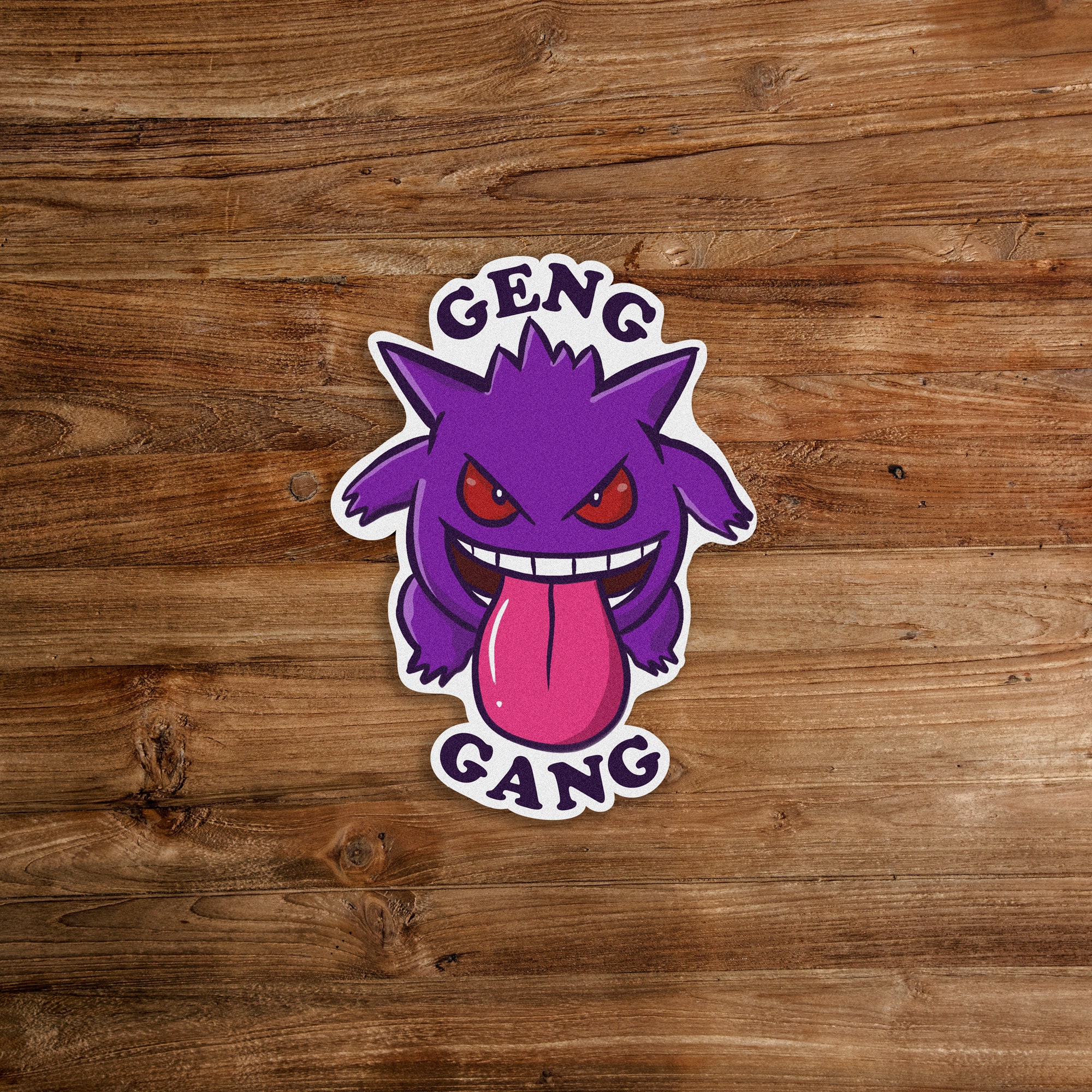Gengar Sticker, Pokemon Sticker for Water Bottles and Laptops. Geng ...