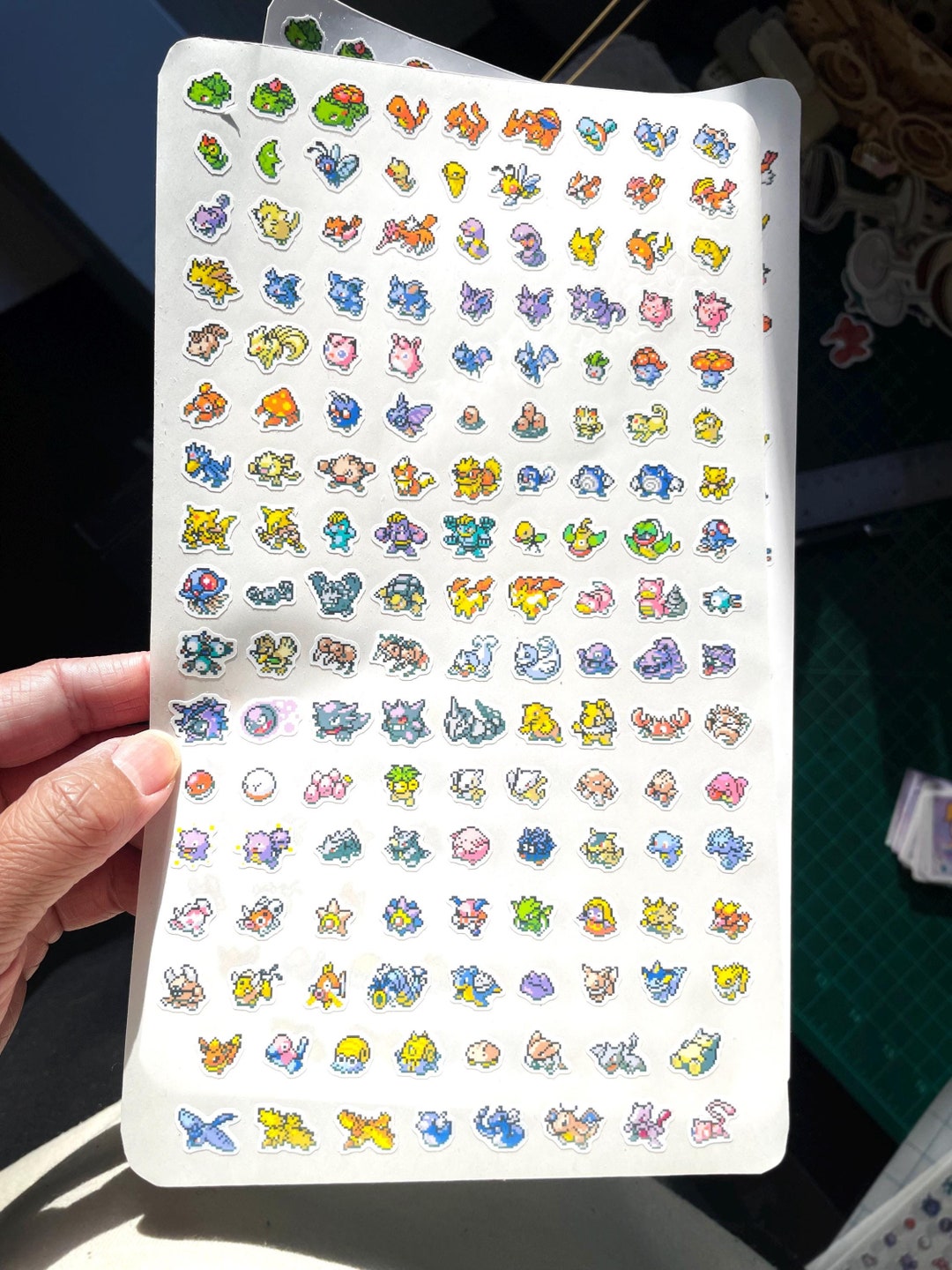 001-151 Kanto Poke Sprites | Gen 1 Mini Vinyl Stickers - Etsy
