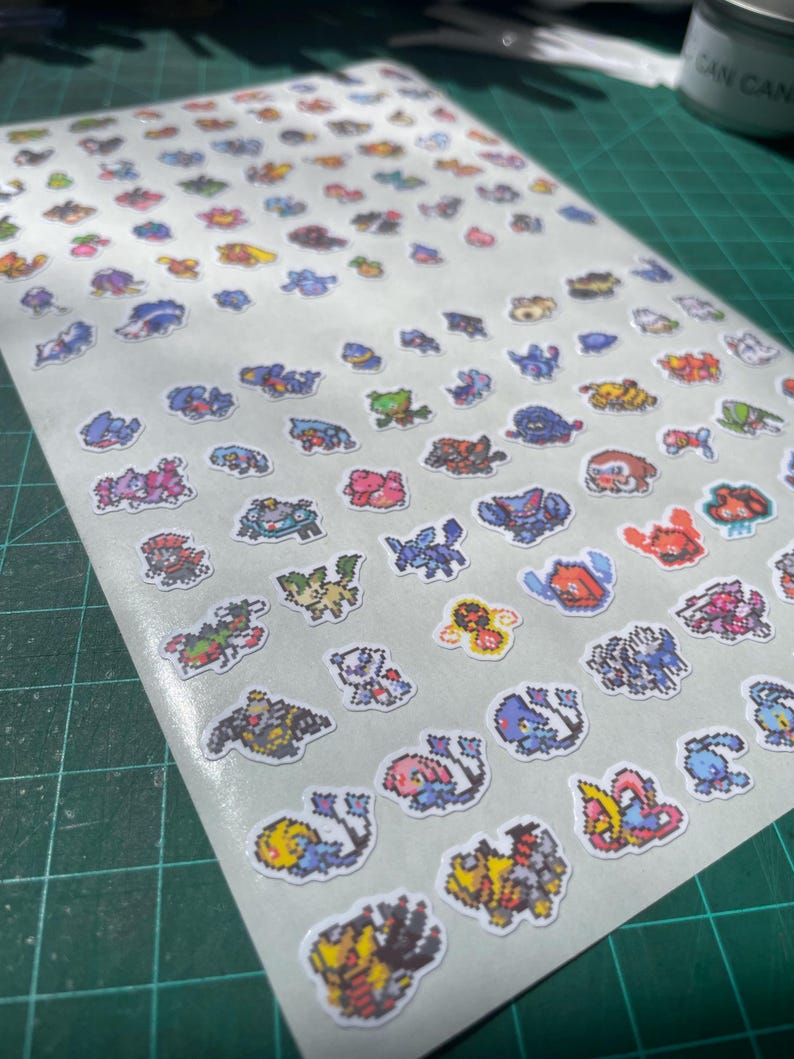 387-493 Sinnoh Poke Sprites | Gen 4 Mini Vinyl Stickers - Etsy
