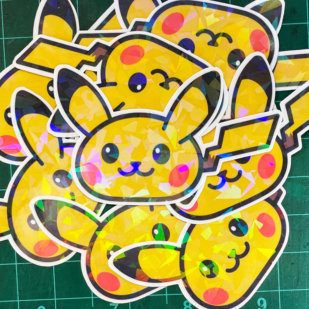 Pikachu Vinyl Sticker, a Pokemon Sticker for Water Bottles and Laptops ...
