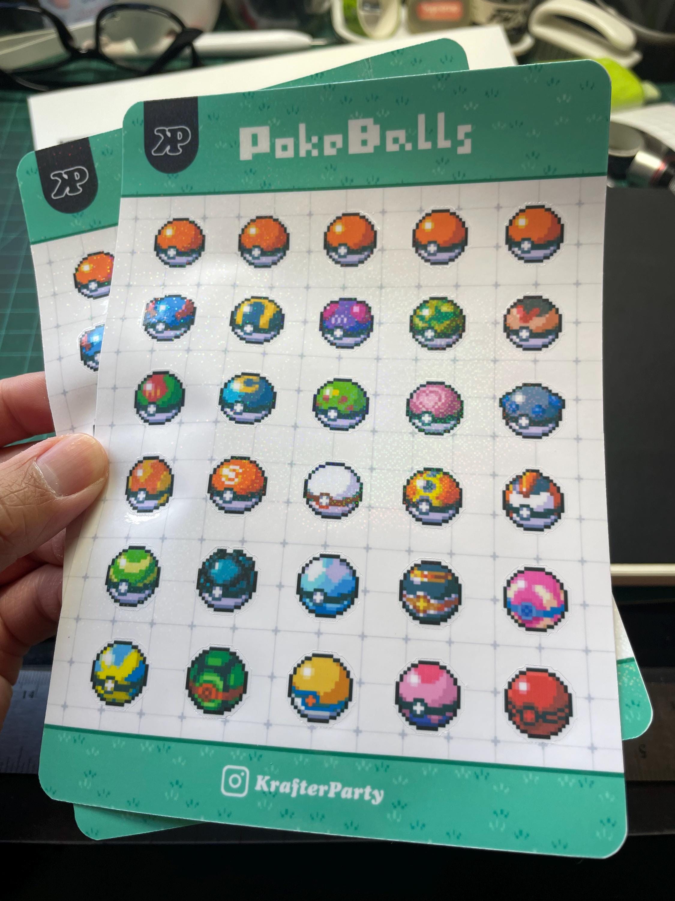 Pocket Ball Sprite Sticker Sheet for Water Bottles and Laptops (30 ...