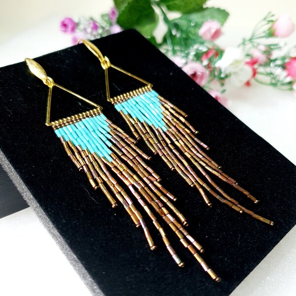Long Fringe Earrings - Etsy