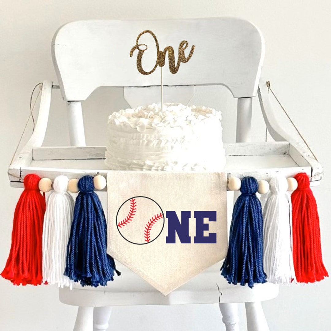 Baseball 1st Birthday Tassel Banner, Highchair Decoration, Little ...