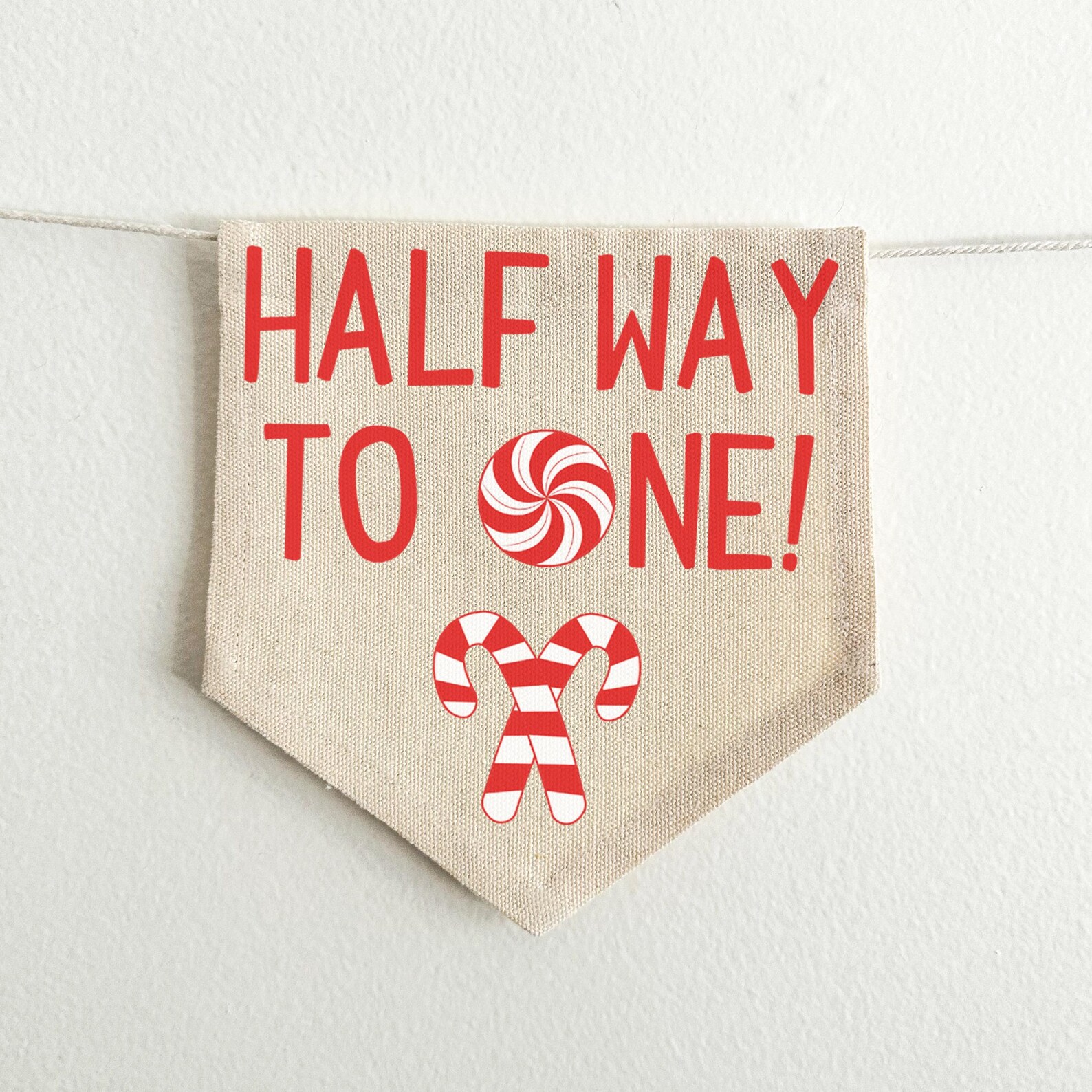 Christmas Half Birthday Party Decorations, Halfway to One Holiday High ...