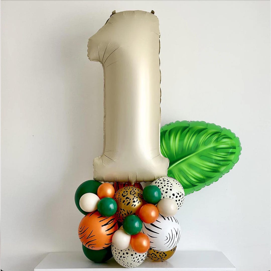 Tropical First Birthday, Animal Print Party, Safari One, Palm Leaf 1st ...