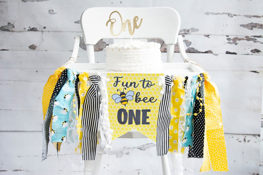 FINAL SALE Fun to Bee One Banner, Bumblebee Highchair Banner, Bumblebee ...