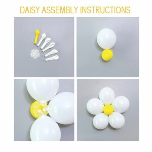 Daisy 1st Birthday Balloon Tower, Groovy One First Birthday Decoration ...