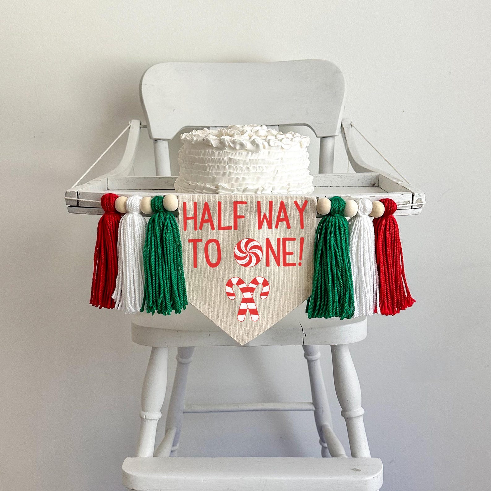 Christmas Half Birthday Party Decorations, Halfway to One Holiday High ...