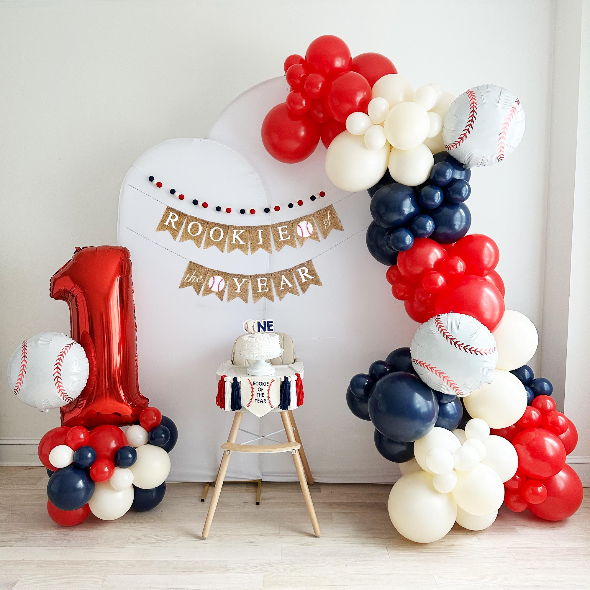 Rookie of the Year 1st Birthday | Baseball First Birthday Decorations ...