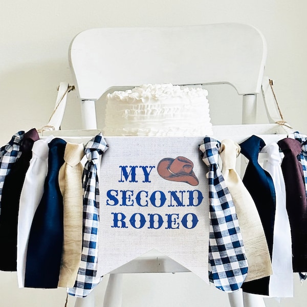 Second Rodeo Birthday Banner - Etsy