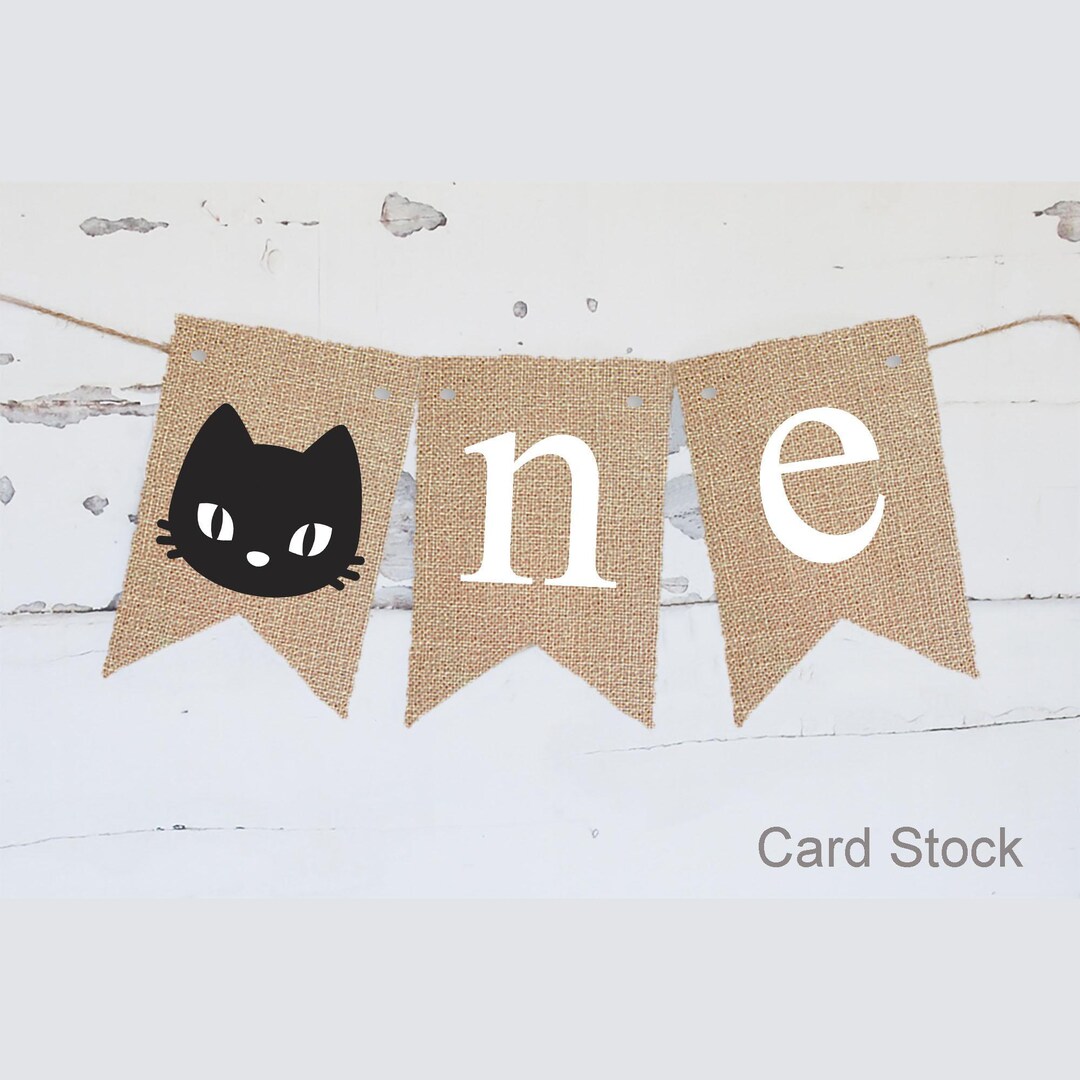Cat One Banner, Kitten First Birthday Party Decor, Pet First Birthday ...