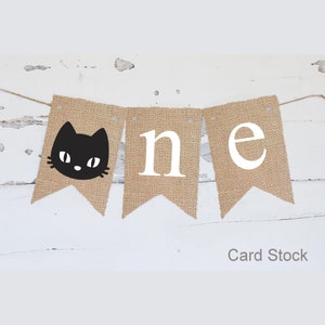 Cat One Banner, Kitten First Birthday Party Decor, Pet First Birthday ...