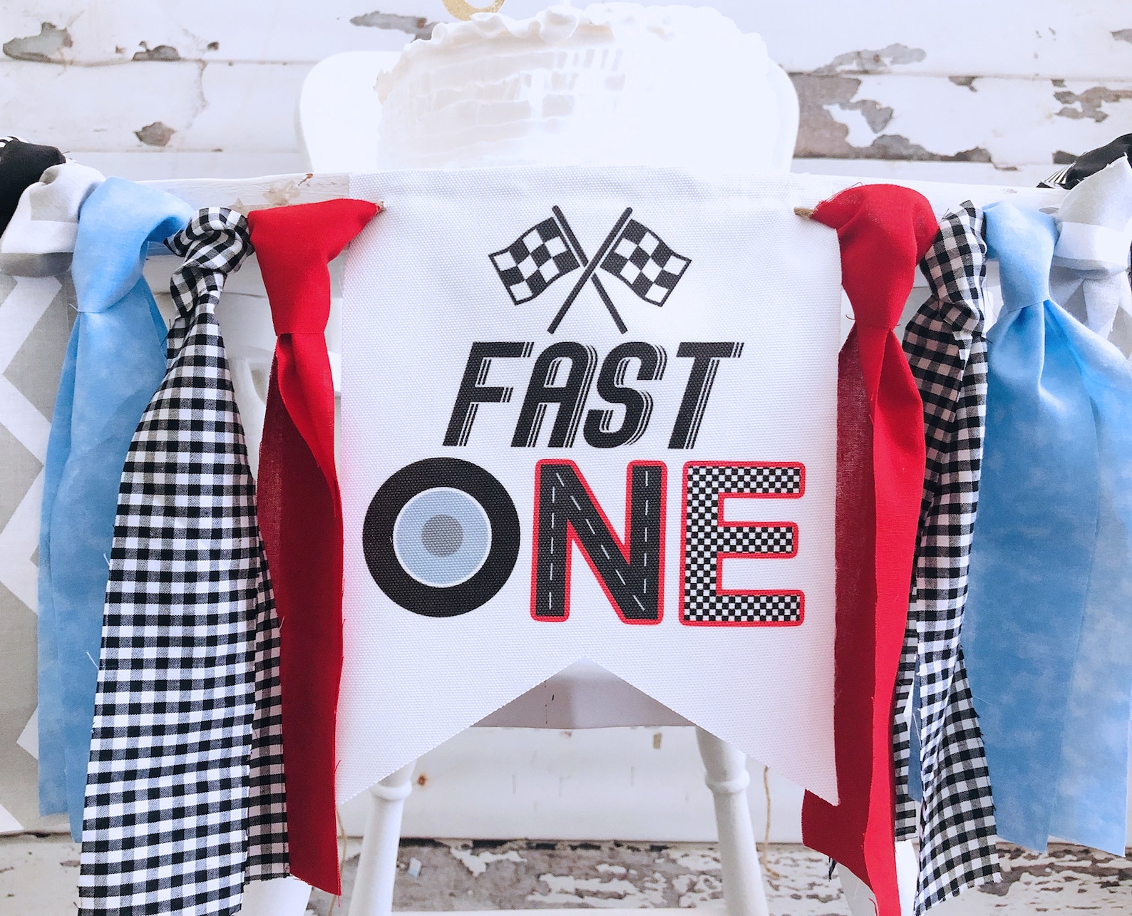 Fast One Highchair Banner Racing First Birthday Party Race - Etsy