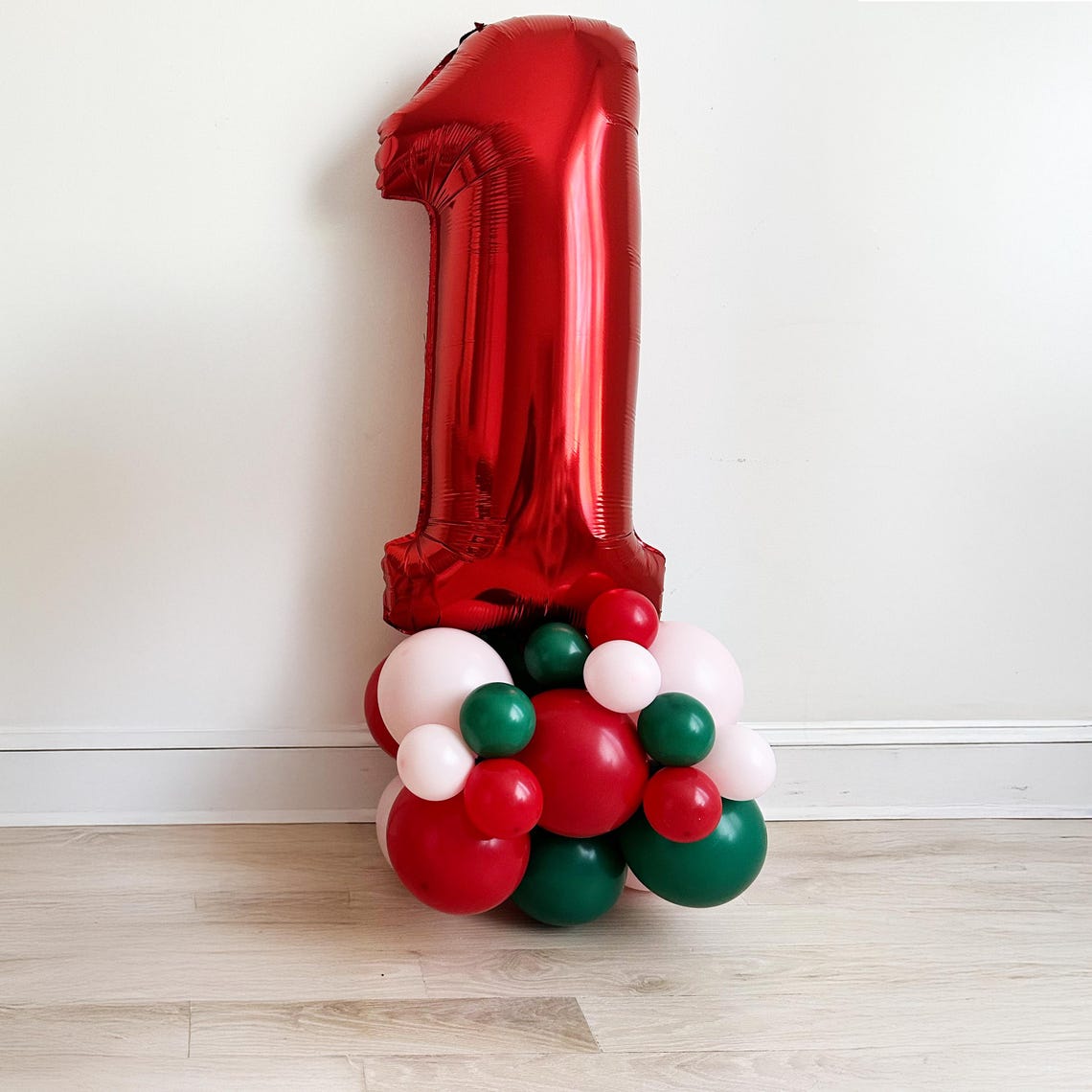 Christmas First Birthday, Baby Girl First Birthday, Pink Red and Green ...