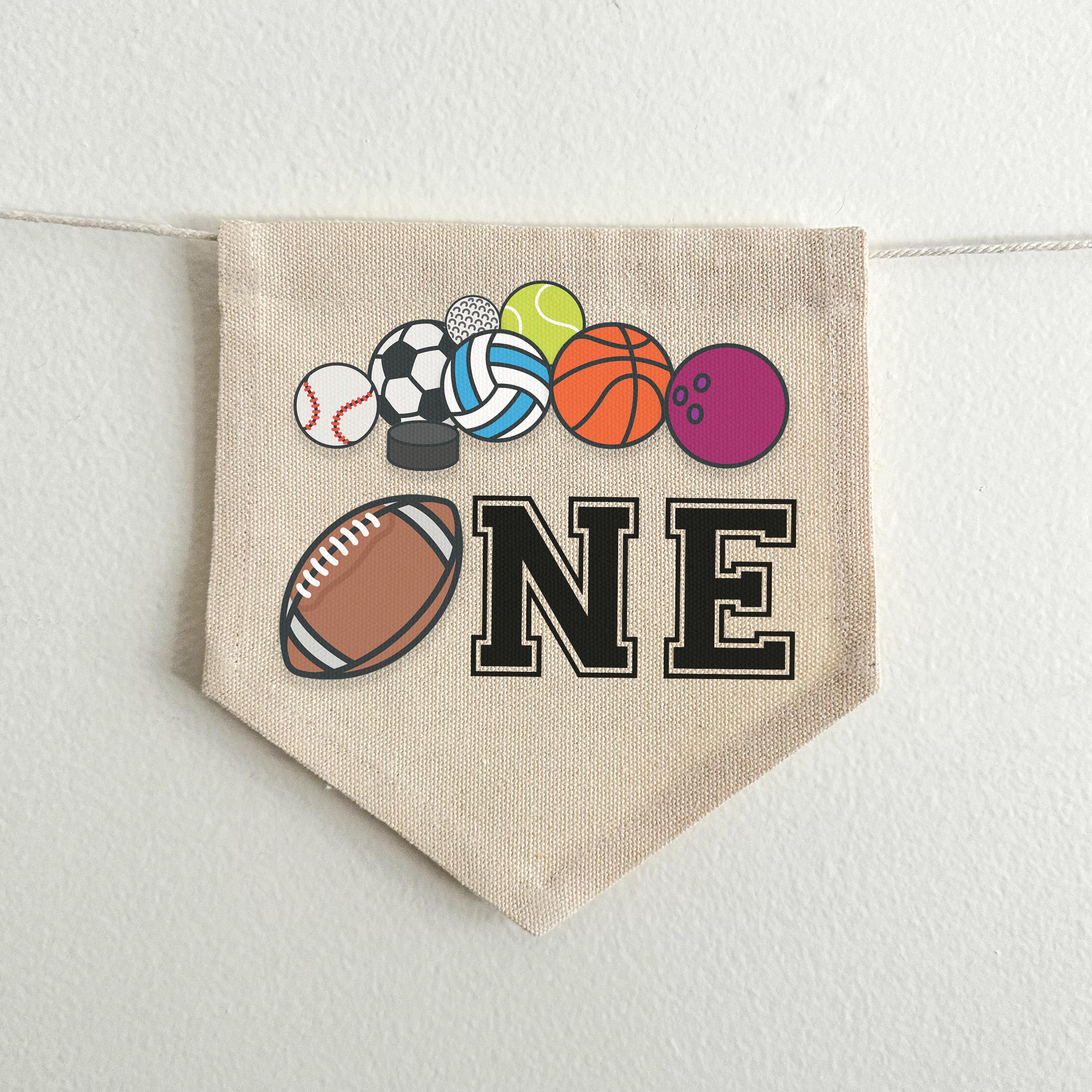 Sports 1st Birthday Tassel Banner, Football Highchair Decoration, First ...