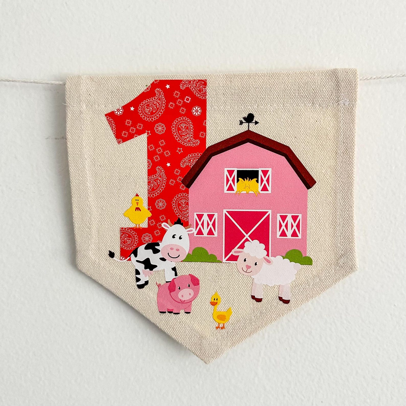 Barnyard 1st Birthday Party Decorations, Farm High Chair Banner, Farmer ...