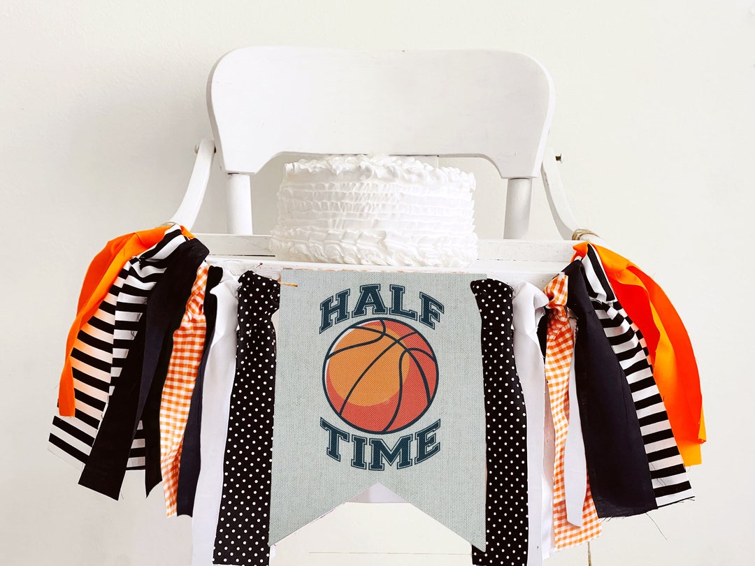 FINAL SALE Basketball Half Birthday Decor, Basketball Party Banner ...