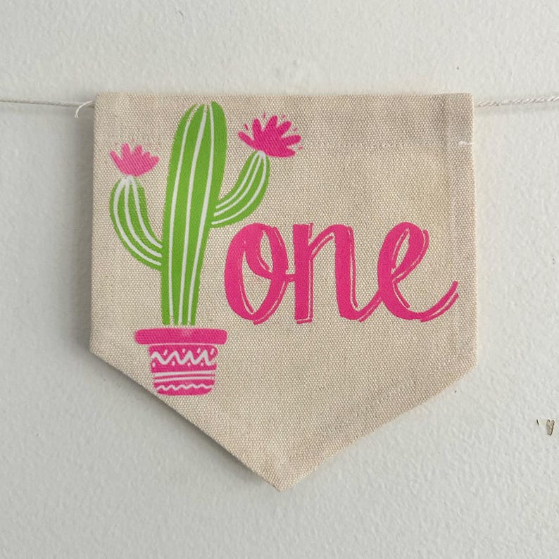 Cactus 1st Birthday Banner, Fiesta Birthday Party Decorations ...