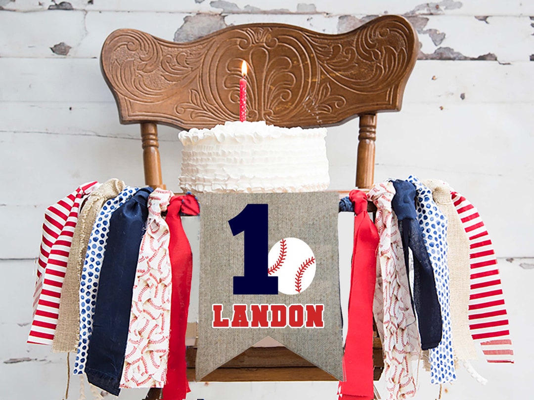 Baseball First Birthday Decor, Personalized Baseball Party Banner ...