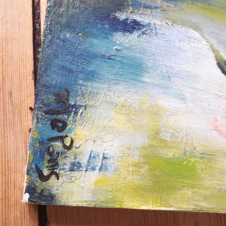 Vintage French/oil on Canvas Painting/flower Bouquet in Vase/modern ...