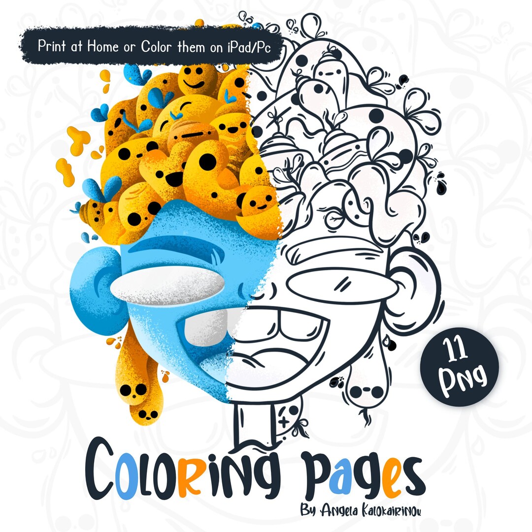 Digital Coloring Pages - Printable Pages - Etsy