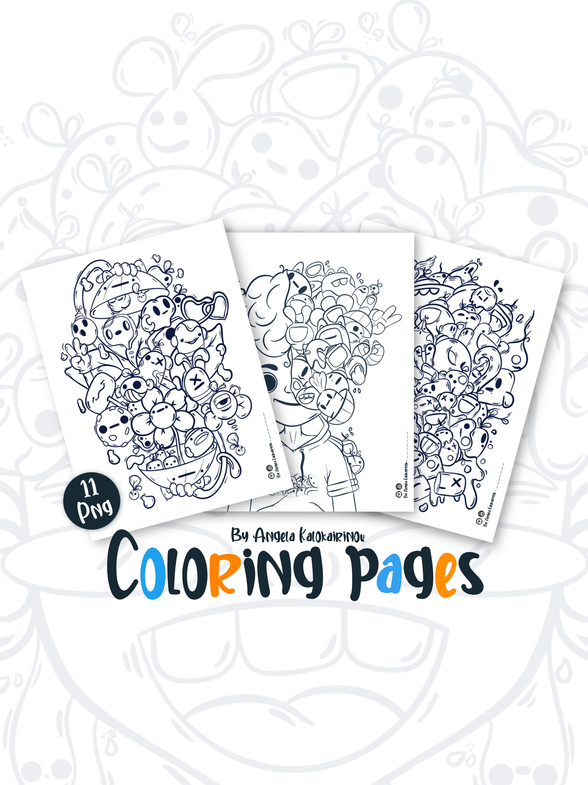 Digital Coloring Pages - Printable Pages - Etsy