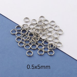 100pcs,ten Sizes Stainless Steel Key Ring ,diy Keychain,diy Stainless ...