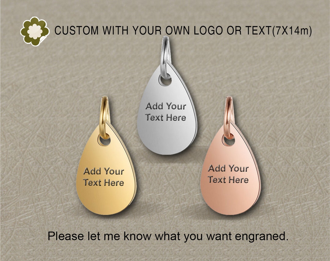 Custom Laser Engraved Stainless Steel Jewelry Tag (7x14mm) - Etsy UK